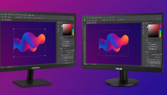 Melhores monitores Samsung vs ASUS para design - Designer do Reino